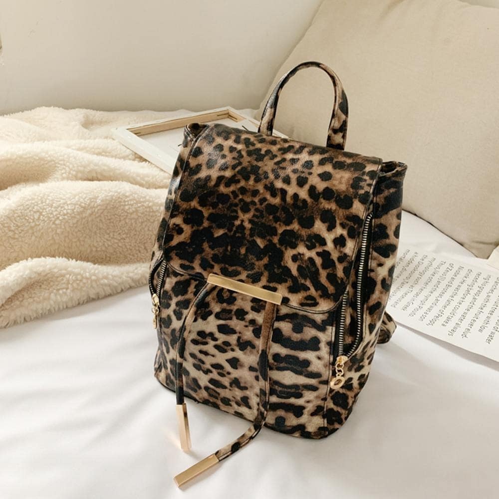 Sac à Dos Léopard Cuir PU | Miss Léopard
